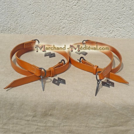 Kit d'harnachement pour bouclier Normand ou Romain : Guiche & Enarmes